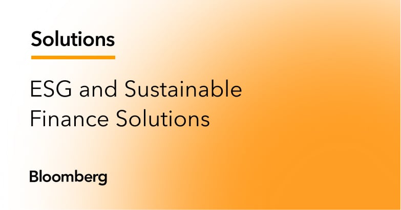 ESG and Sustainable Finance | Bloomberg Professional Services